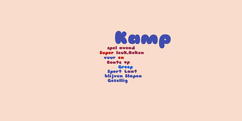 Kamp groep 8 – Word cloud – WordItOut