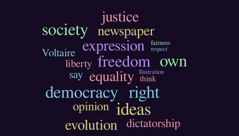 freedom expression – Word cloud – WordItOut