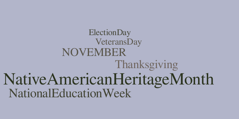 november – Word cloud – WordItOut