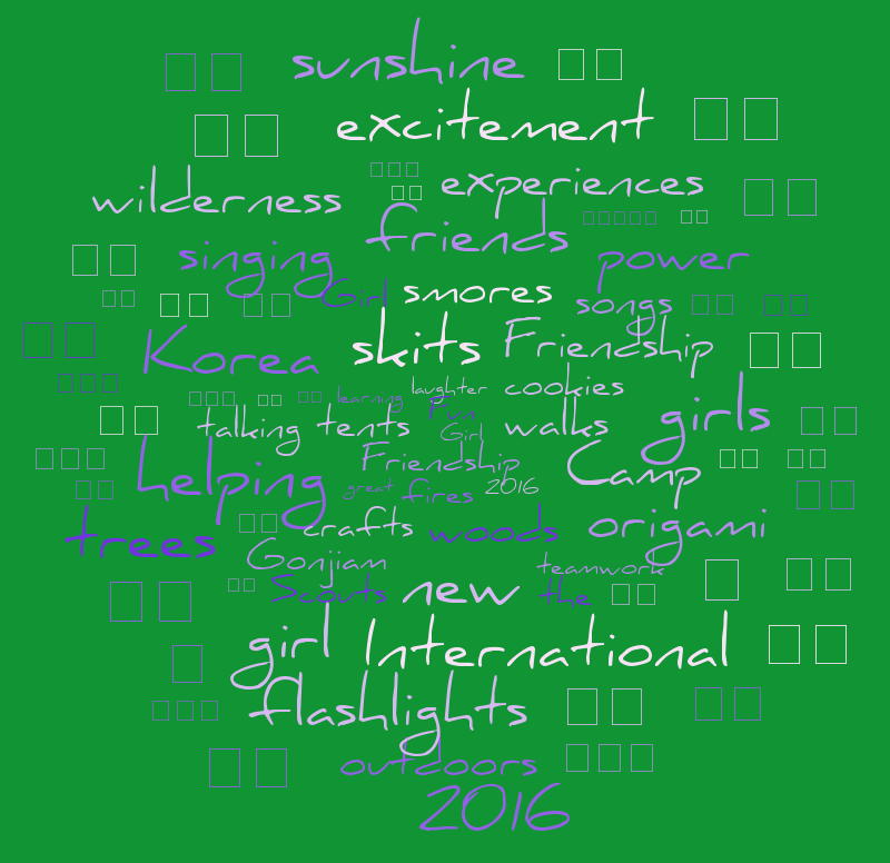 Girl Scouts Camp T Shirt – Word cloud – WordItOut