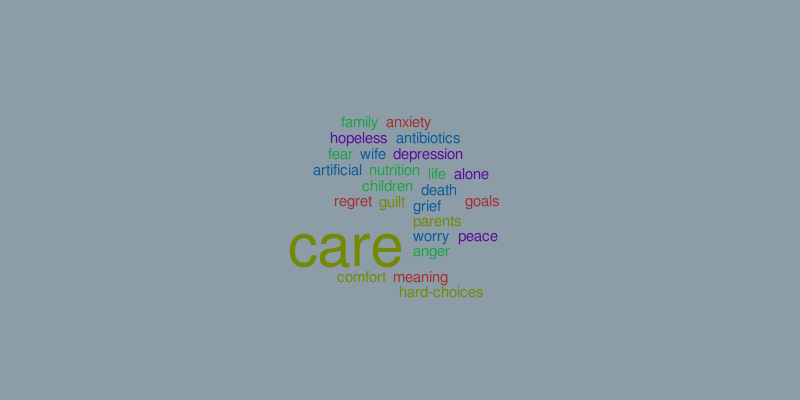 End of life feelings – Word cloud – WordItOut