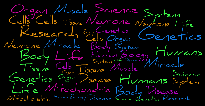 Human Biology – Word cloud – WordItOut