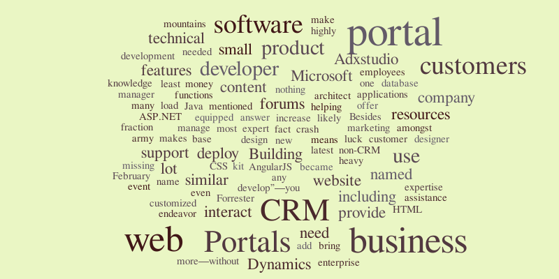 CRM Web Portal – Word cloud – WordItOut