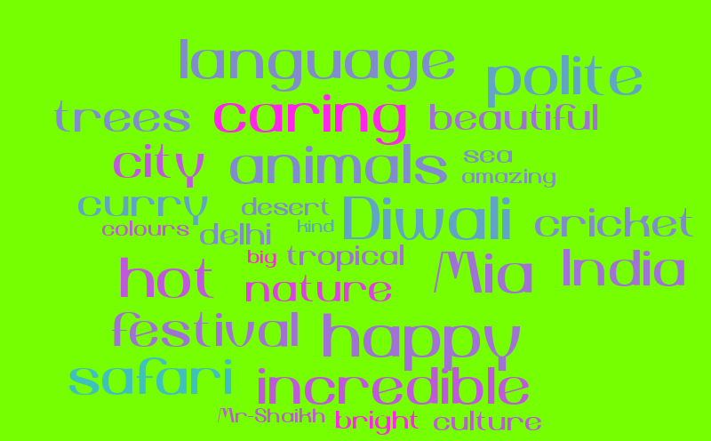 Indian word bubbles – Word cloud – WordItOut
