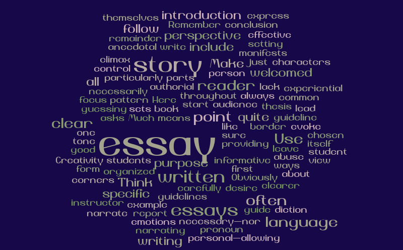Essays – Word cloud – WordItOut