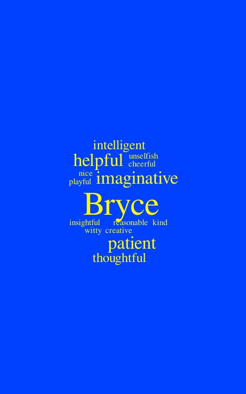 Bryce – Word cloud – WordItOut