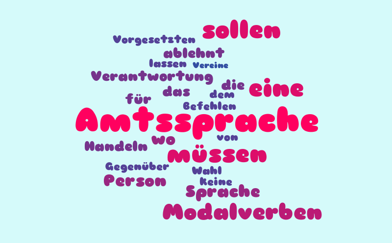 Amtssprache – Word cloud – WordItOut