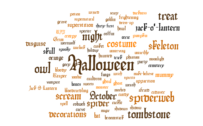 Halloween – Word cloud – WordItOut