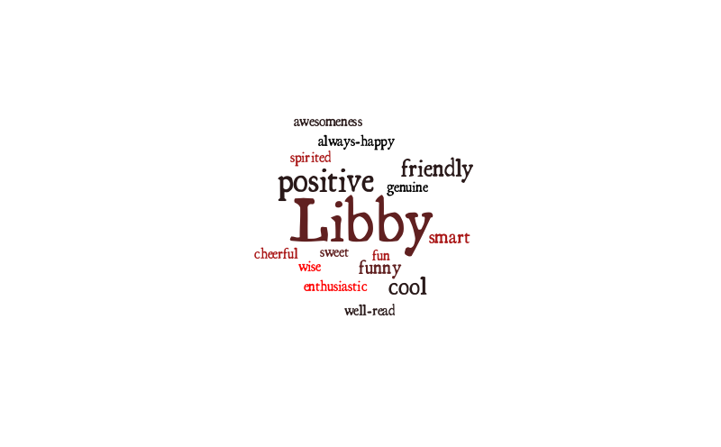 Libby – Word cloud – WordItOut