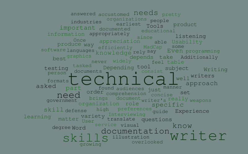 Technical Writer Word Cloud – Word cloud – WordItOut