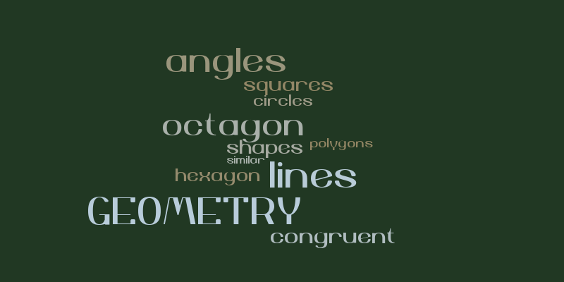 Geometry Wordle – Word cloud – WordItOut