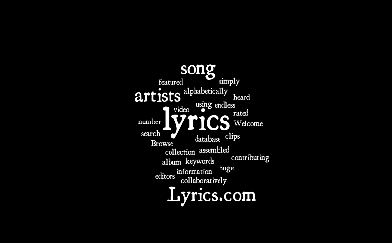lyrics – Word cloud – WordItOut