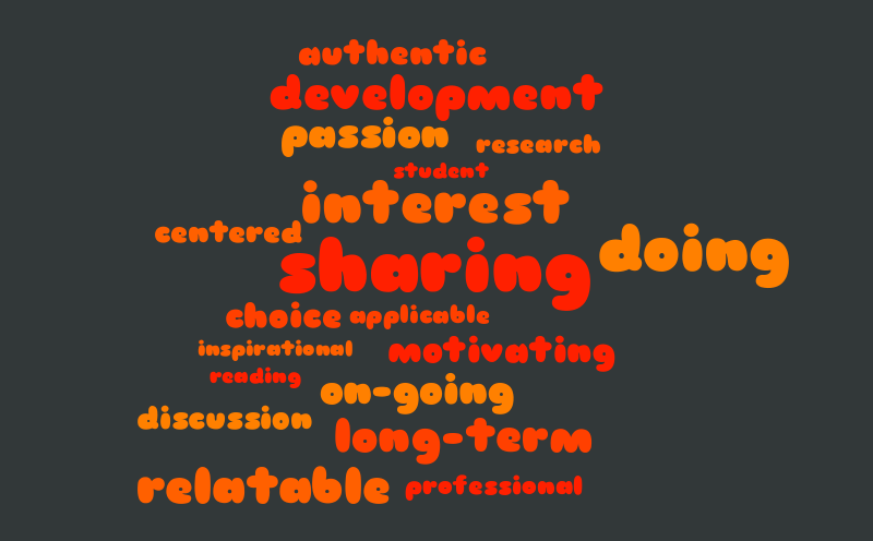 Professional Development – Word cloud – WordItOut