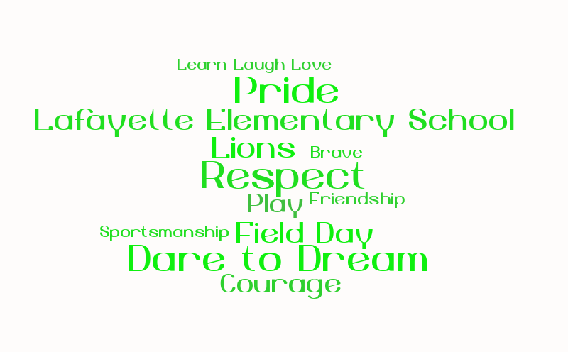 Lafayette Logo – Word cloud – WordItOut