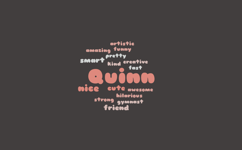 Quinn – Word cloud – WordItOut