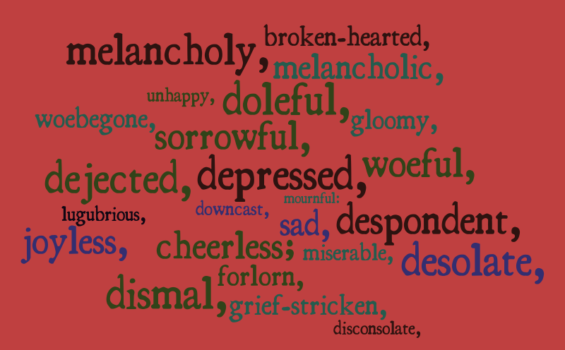 "MOURNFUL" – Word cloud – WordItOut