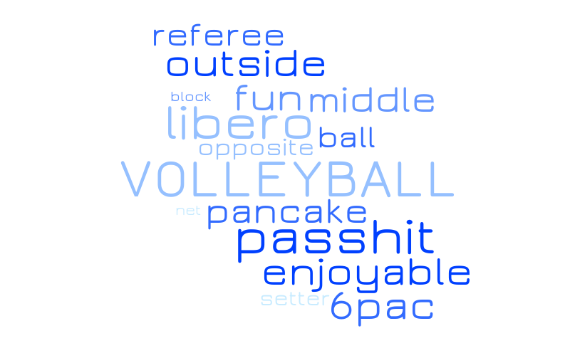 Volleyball – Word cloud – WordItOut