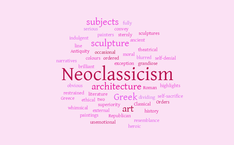 neoclassicism – Word cloud – WordItOut