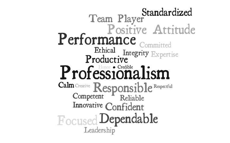 Professionalism – Word cloud – WordItOut