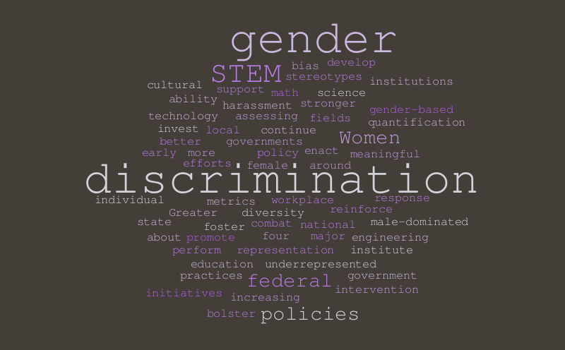 Gender Discrimination in STEM 2 – Word cloud – WordItOut