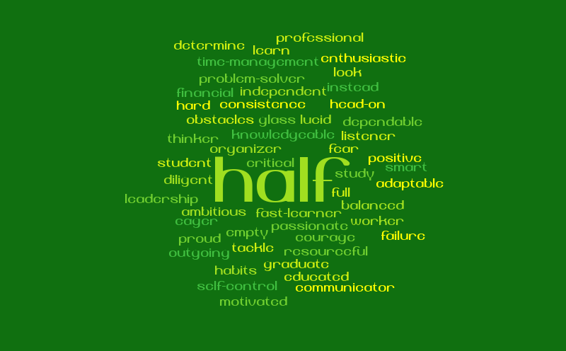 Academic Self-Portrait – Word cloud – WordItOut