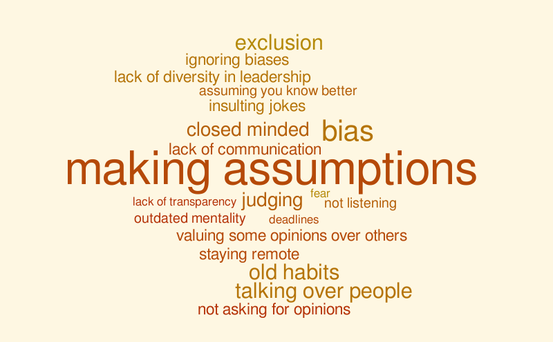 Inclusion Barriers – Word cloud – WordItOut