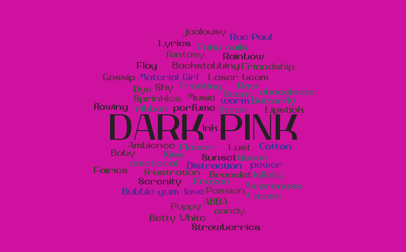 Dark pink – Word cloud – WordItOut