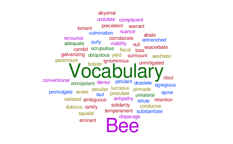 vocab bee 2022 – Word cloud – WordItOut
