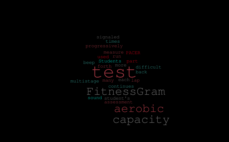 The FitnessGram PACER Test – Word cloud – WordItOut
