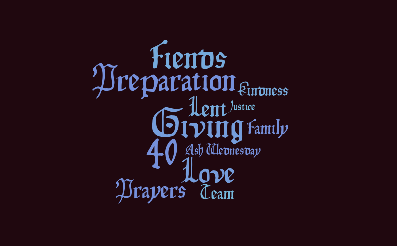 Lent – Word cloud – WordItOut