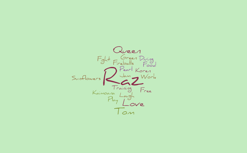 raz – Word cloud – WordItOut