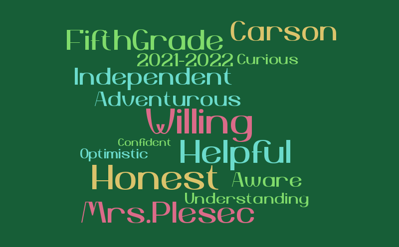 Carson – Word cloud – WordItOut