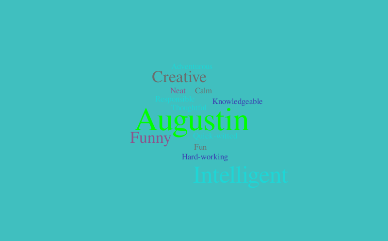 Augustin – Word cloud – WordItOut