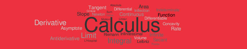 Calculus Banner – Word cloud – WordItOut