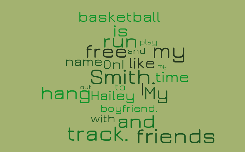 Hailey – Word cloud – WordItOut
