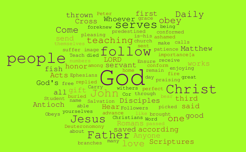 Disciple 222 – Word cloud – WordItOut