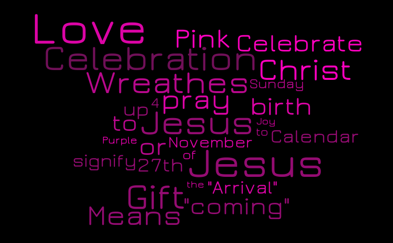Advent Word Cloud – Word cloud – WordItOut