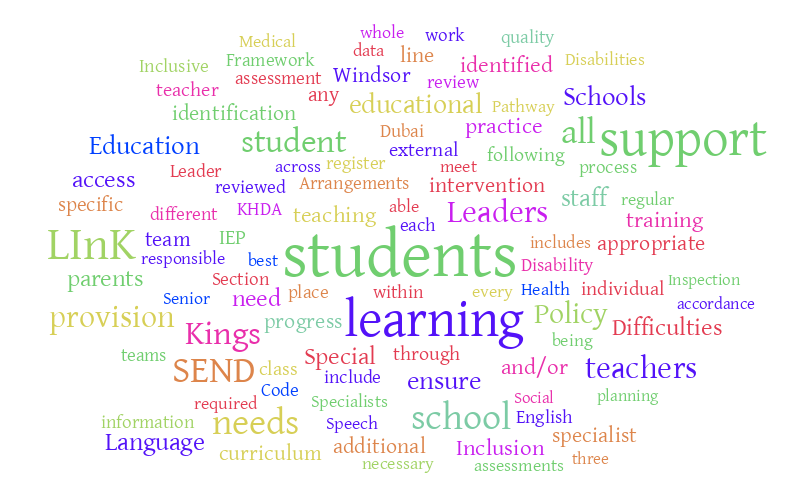 Policy Inclusion – Word cloud – WordItOut