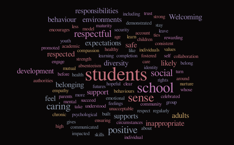 Safe and Caring School – Word cloud – WordItOut