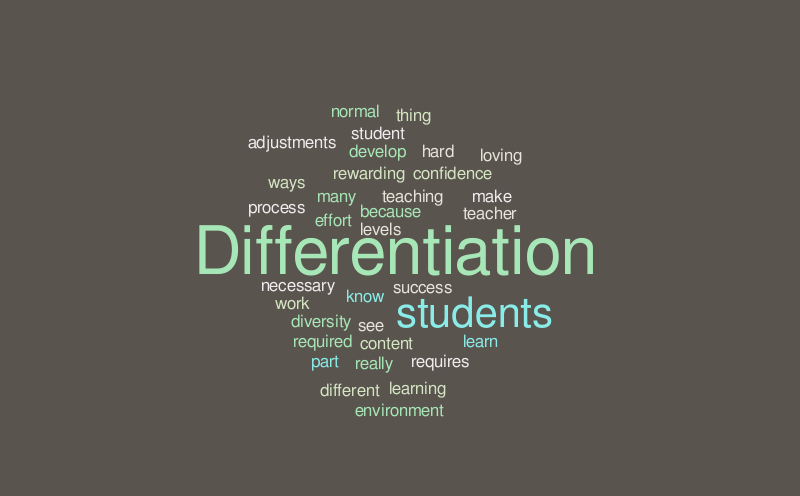 Differentiation – Word cloud – WordItOut