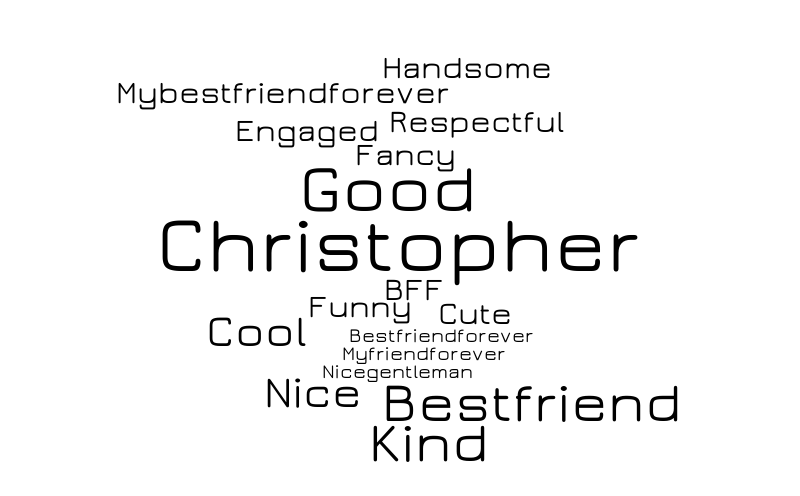 Christopher's Word Cloud – Word cloud – WordItOut