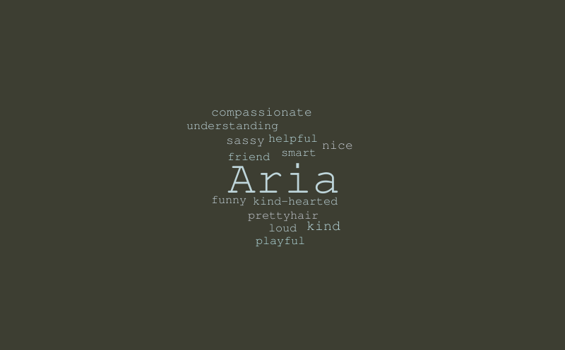 Aria – Word cloud – WordItOut