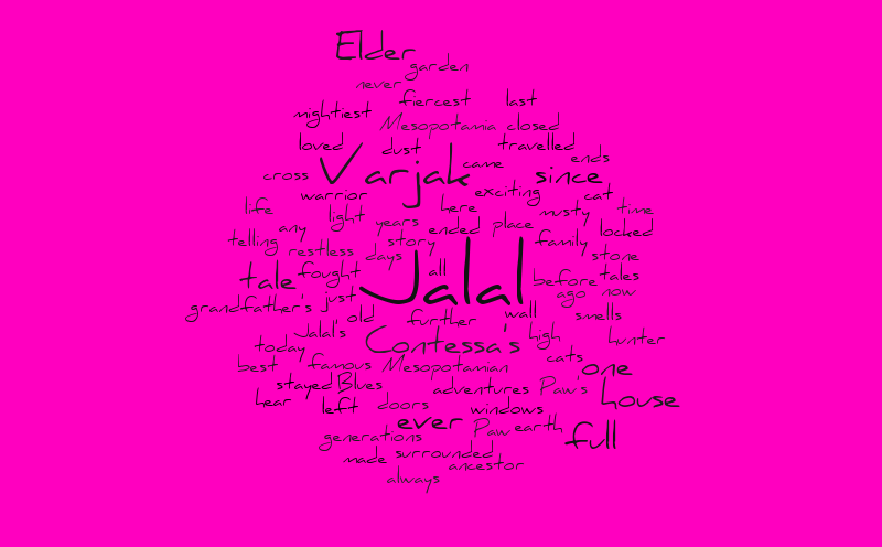 Varjak Paw – Word cloud – WordItOut