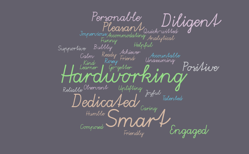 Rachel – Word cloud – WordItOut