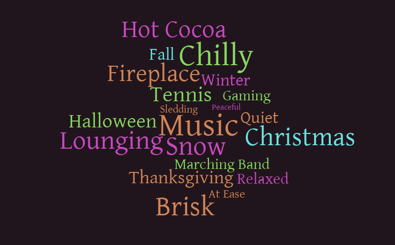 Fall and Winter – Word cloud – WordItOut