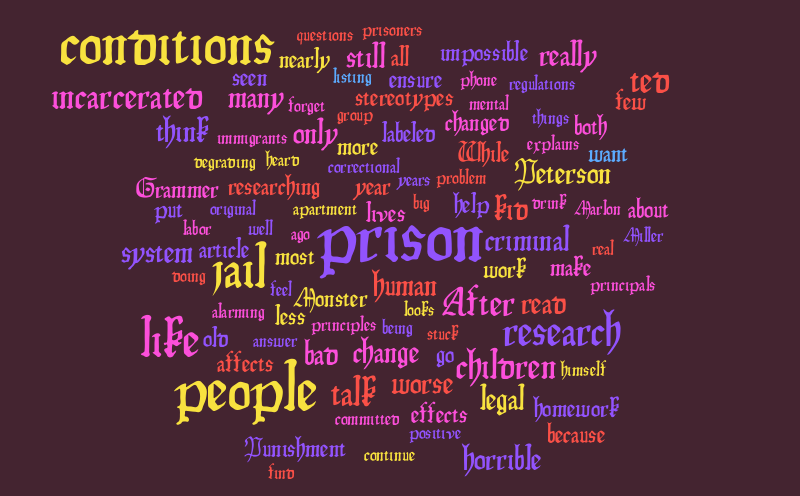 Prison conditions – Word cloud – WordItOut